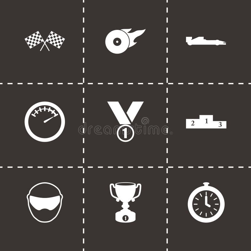 Racing Icons Black stock illustration. Illustration of internet - 61972004