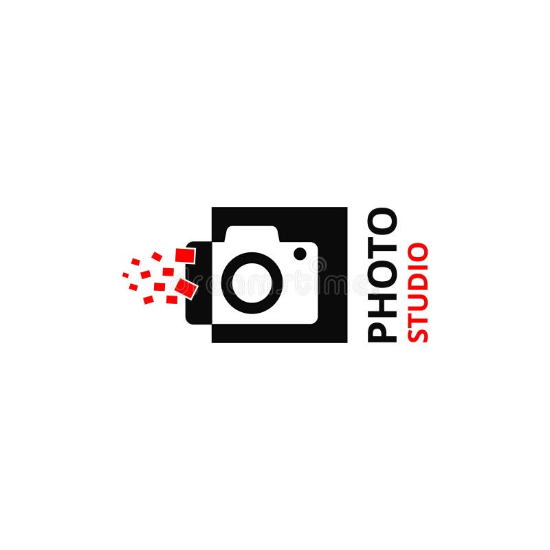 Vector Black and Red Icon for Photographer Stock Vector - Illustration ...