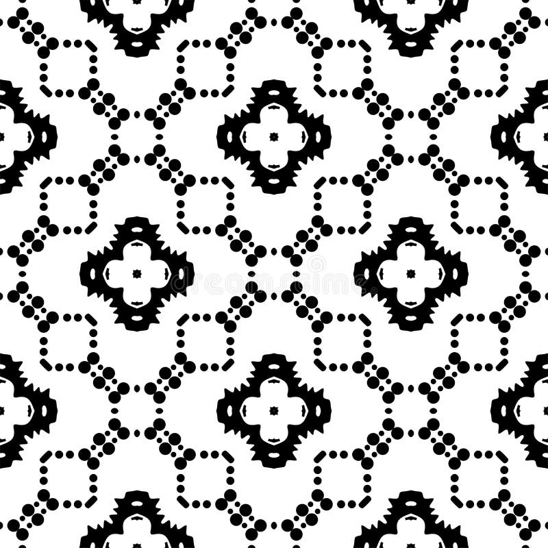 Vector Black Repeated Design on White Background Geometric Circles ...