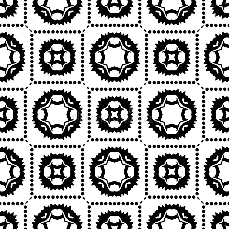 Vector Black Repeated Design on White Background Geometric Circles ...