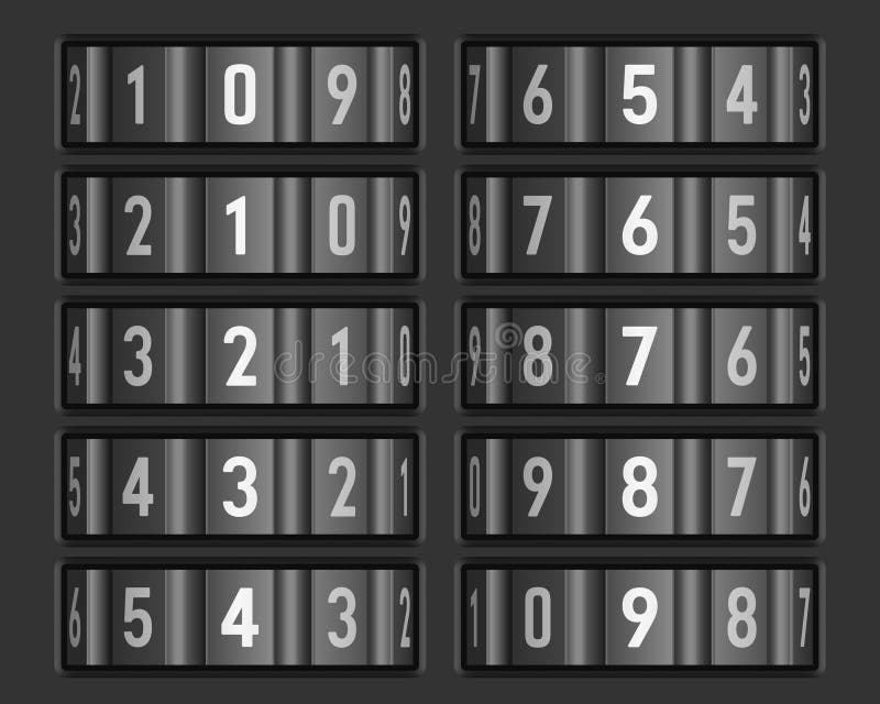 Black Rotating Discs with White Numbers for Combination Lock Stock ...