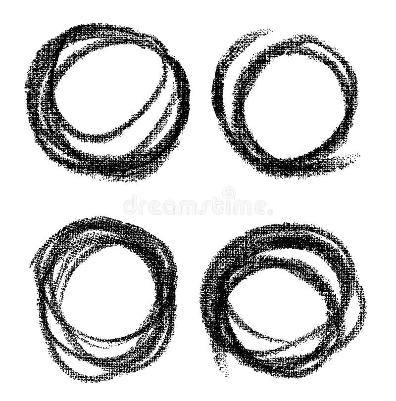 Vector Black Round Design Elements on the Chalkboard Stock Vector ...