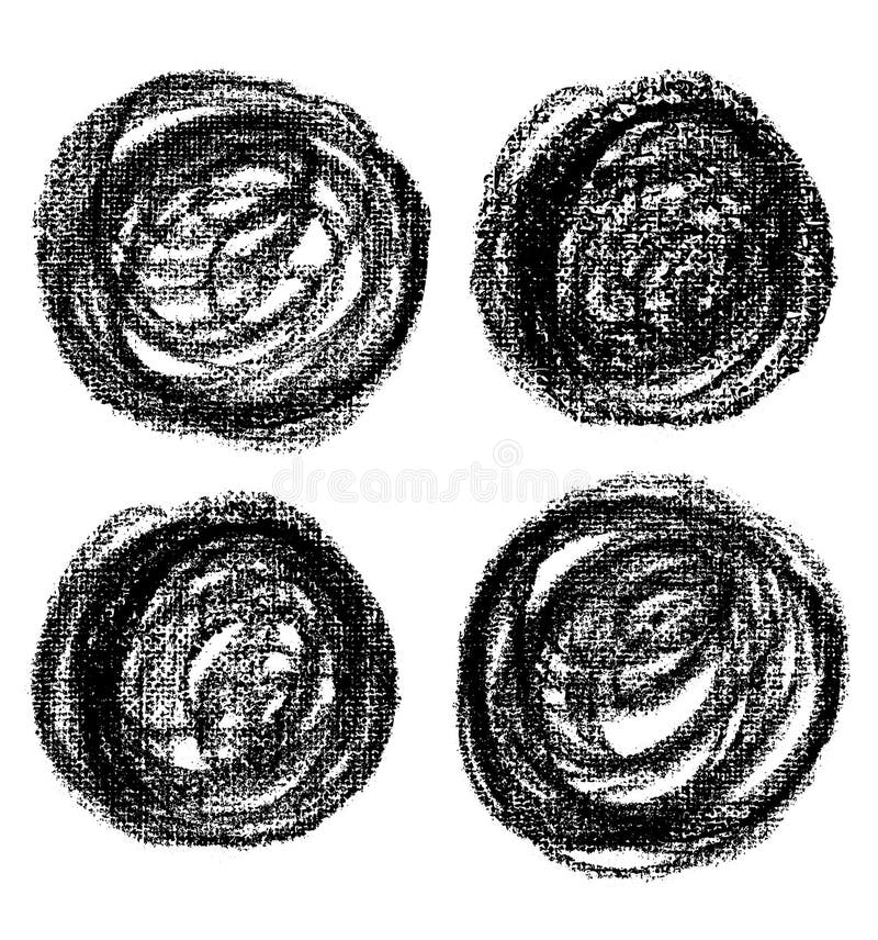 Vector Black Round Design Elements on the Chalkboard Stock Vector ...