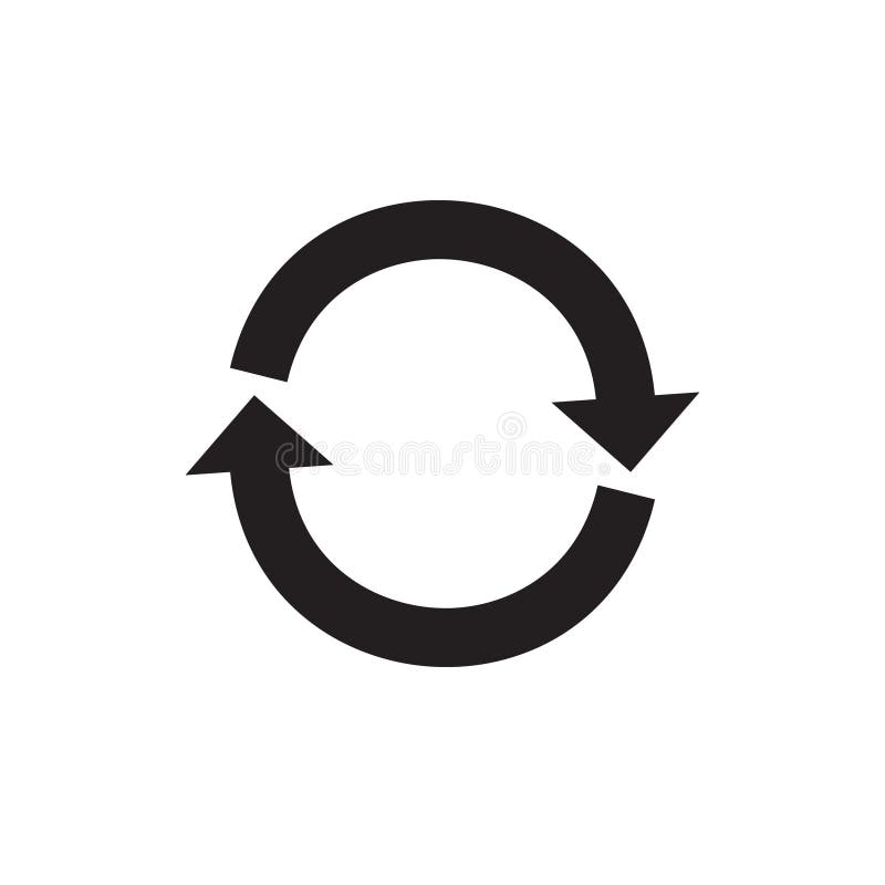 Vector Black Round Reduce Reuse Recycle Symbol Stock Vector ...