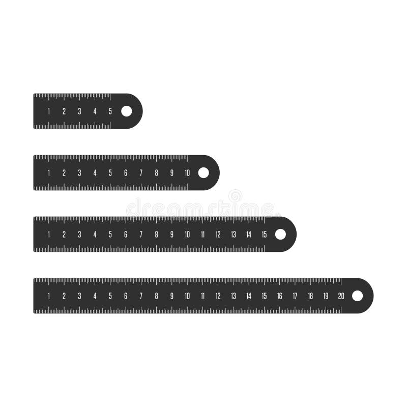 Vector black ruler stock illustration. Illustration of long - 299814420