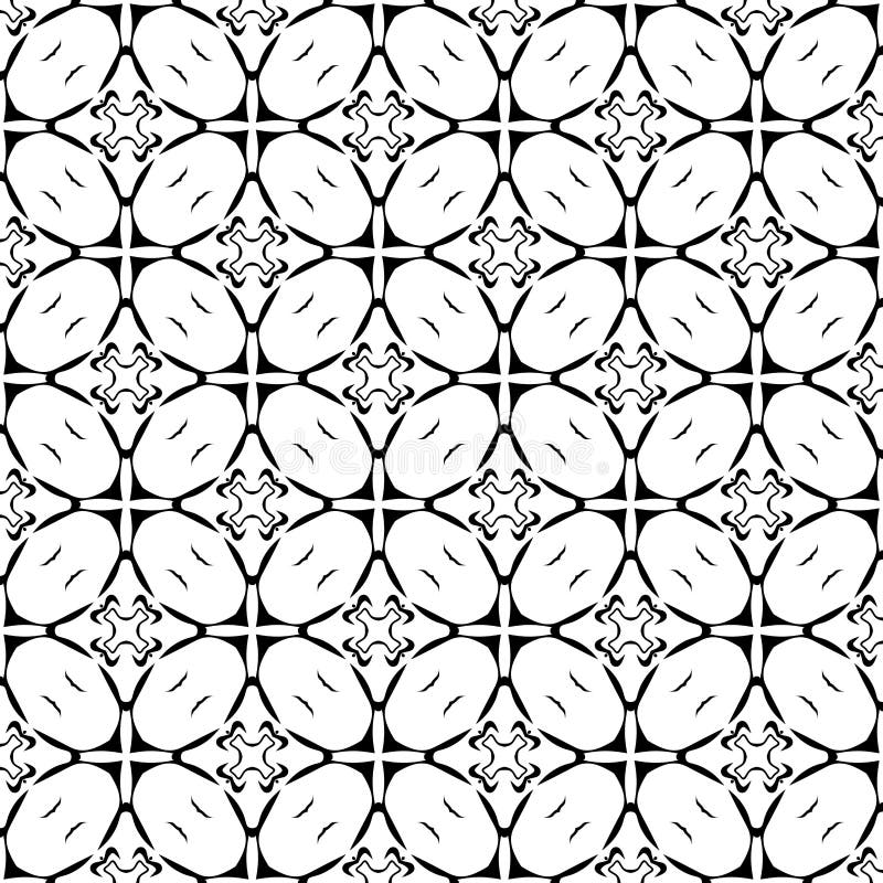 Vector Black Seamless Repeated Pattern on White Background Vector ...