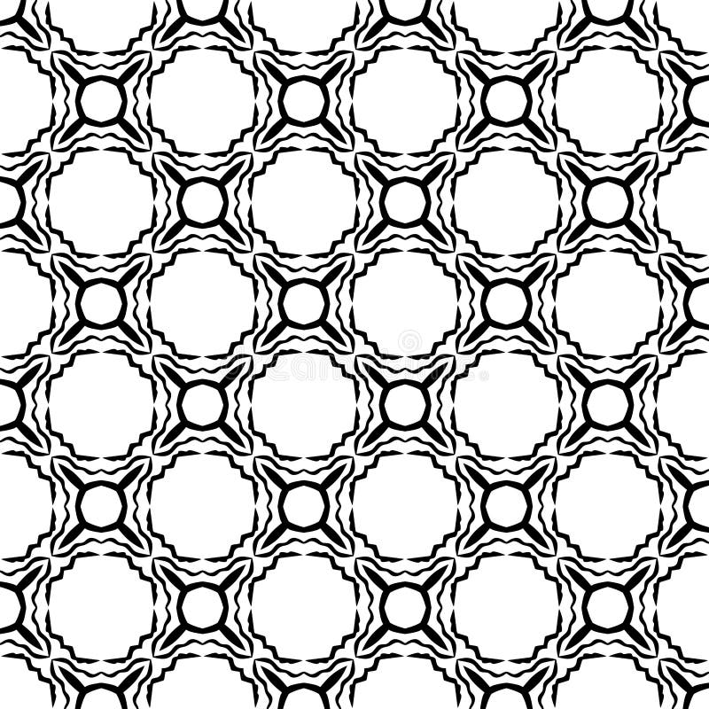 Vector Black Seamless Repeated Pattern on White Background Vector ...