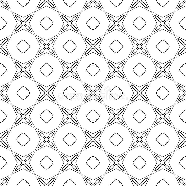 Vector Black Seamless Repeated Pattern on White Background Vector ...
