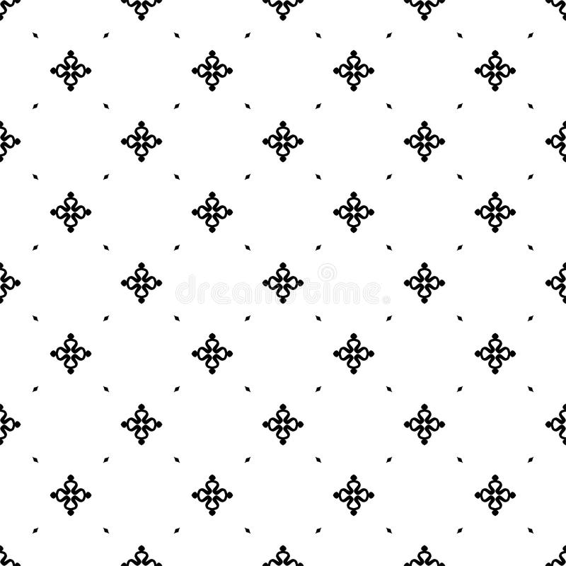 Vector Black Seamless Repeated Pattern on White Background Vector ...