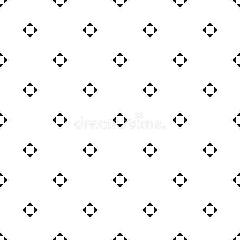 Vector Black Seamless Repeated Pattern on White Background Vector ...