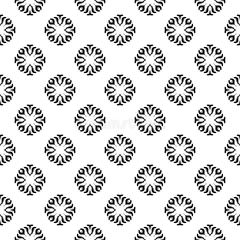 Vector Black Seamless Repeated Pattern on White Background Vector ...