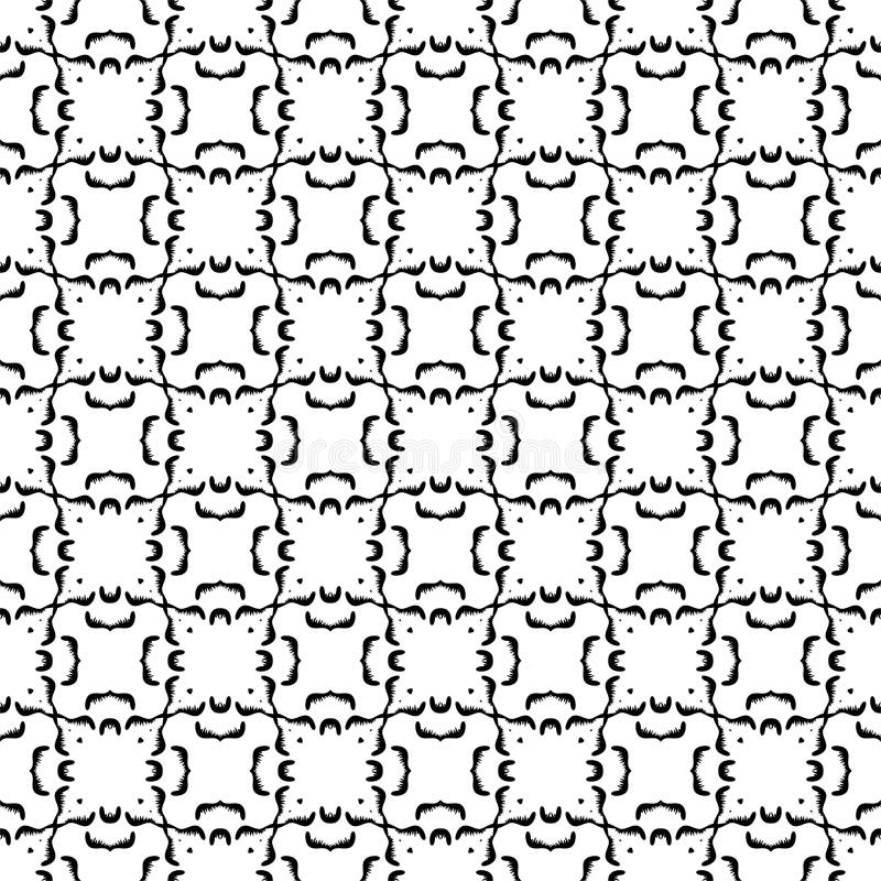 Vector Black Seamless Repeated Pattern on White Background Vector ...