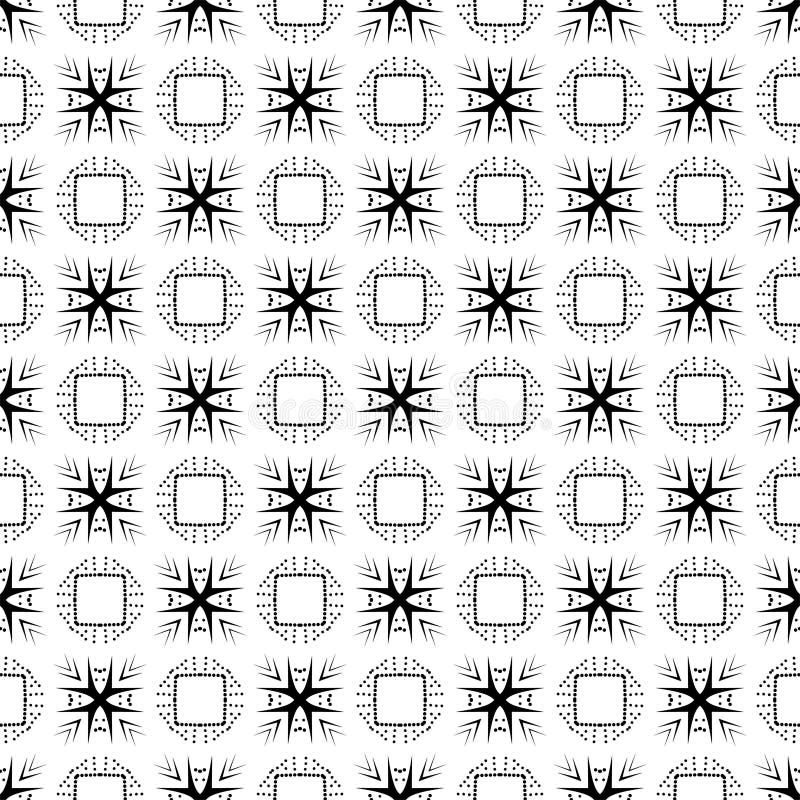 Vector Black Seamless Repeated Pattern on White Background Vector ...