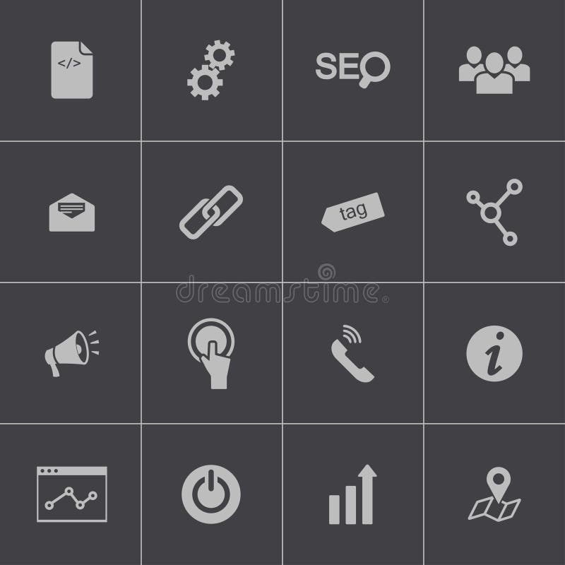 Seo and Development Icon Set Stock Vector - Illustration of business ...