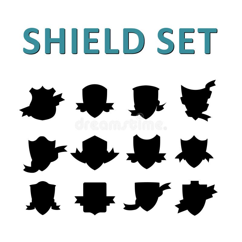 Vector Black Shields Set stock vector. Illustration of minimal - 57941719 Vector Black Shields Set stock vector. Illustration of minimal - 57941719