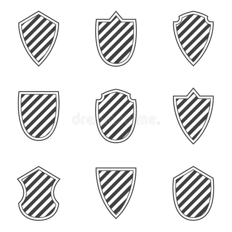 Ancient Black Shields White Stock Illustrations 126 Ancient Black