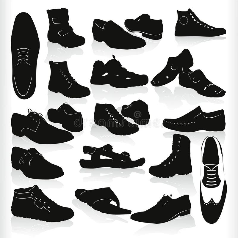 Black Shoes Stock Illustrations – 69,579 Black Shoes Stock ...