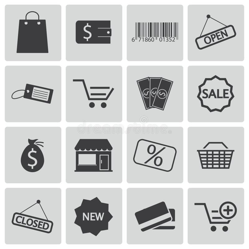 Retail icon set stock vector. Illustration of recycle - 10682198