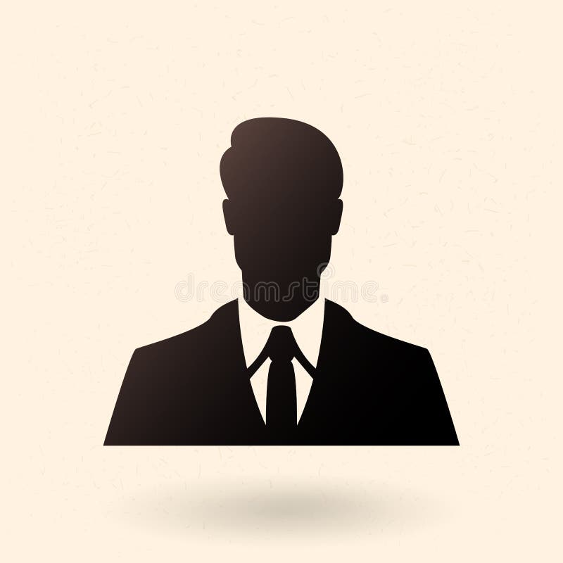 Vector Black Silhouette Icon - Businessman Stock Vector - Illustration ...