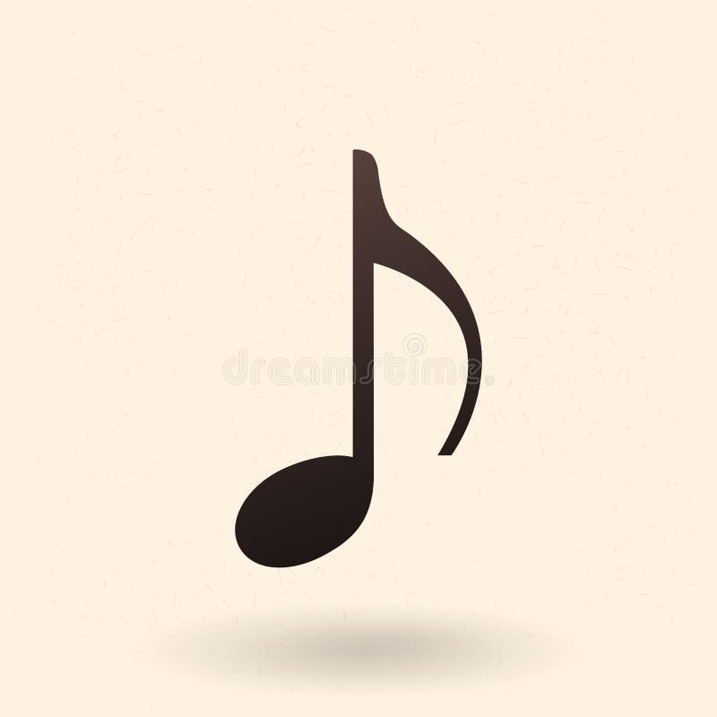 Vector Black Silhouette Icon - Music Note Stock Vector - Illustration ...