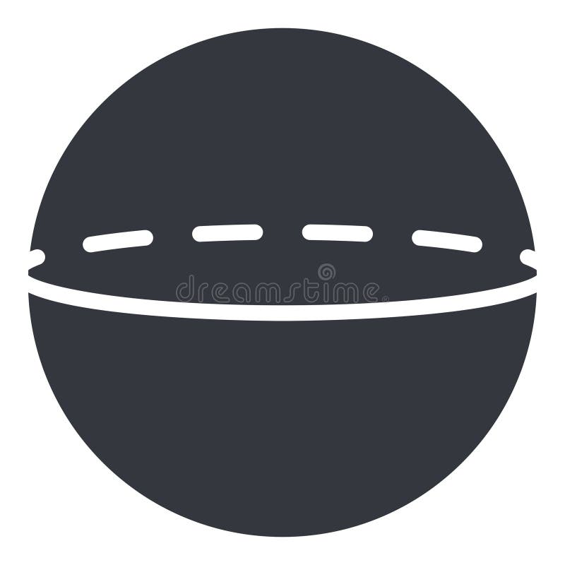Vector Black Silhouette Icon - Sphere Stock Vector - Illustration of ...