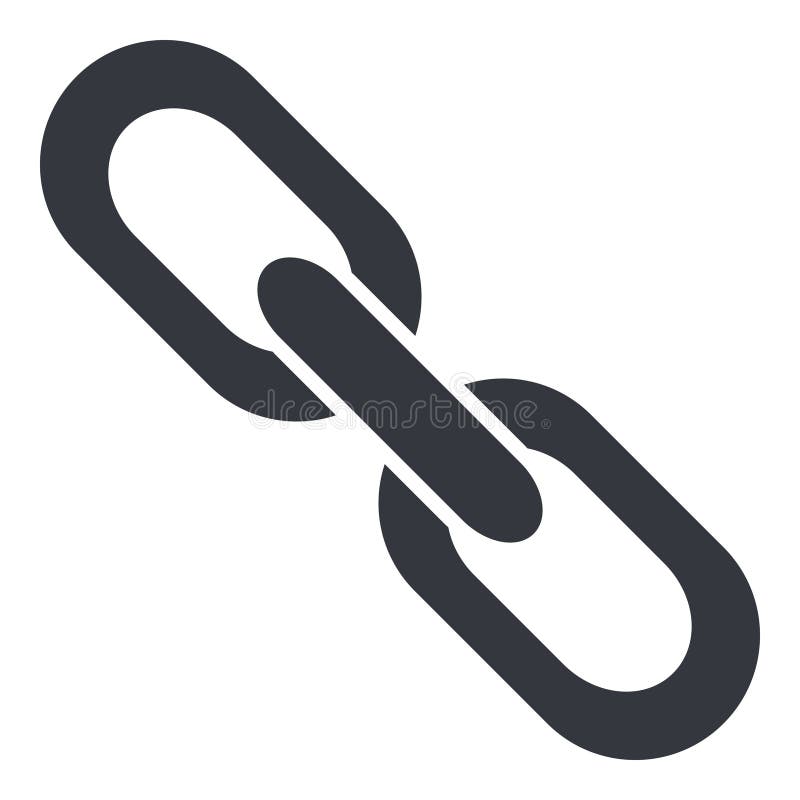 Vector Black Silhouette Link Icon Stock Illustration - Illustration of ...