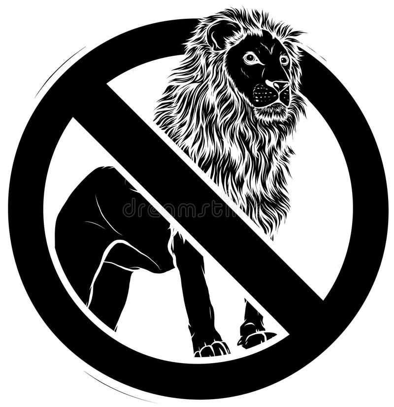 Vector Black Silhouette of Lion Logo Design Style Stock Vector ...