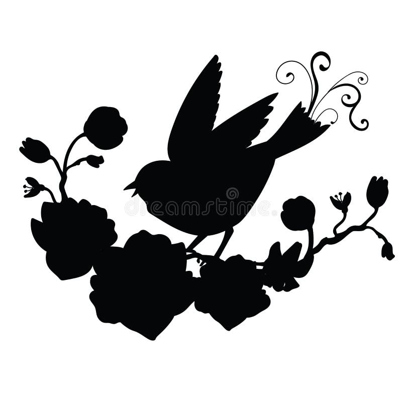 Songbird stock vector. Illustration of territory, branches - 40455787