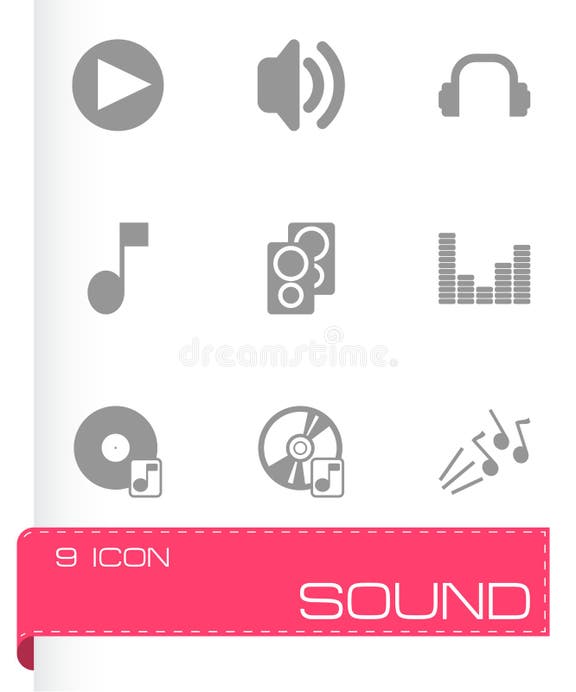 Vector Black Sound Icons Set Stock Vector - Illustration of music, icon ...