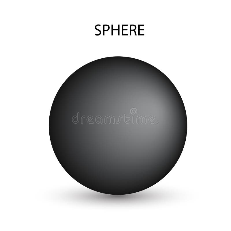 Vector Black Sphere with Gradients and Shadow for Game, Icon, Package ...