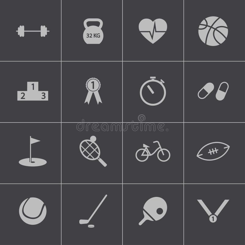 Sport Icons stock vector. Illustration of silhouettes - 23279039