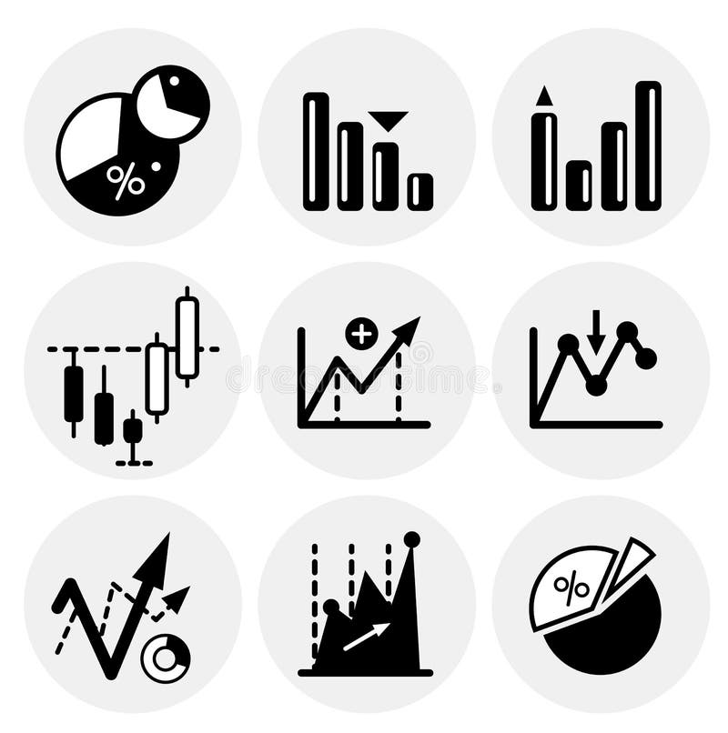 Infographic and Chart Icon Set, Vector Eps10 Stock Vector ...