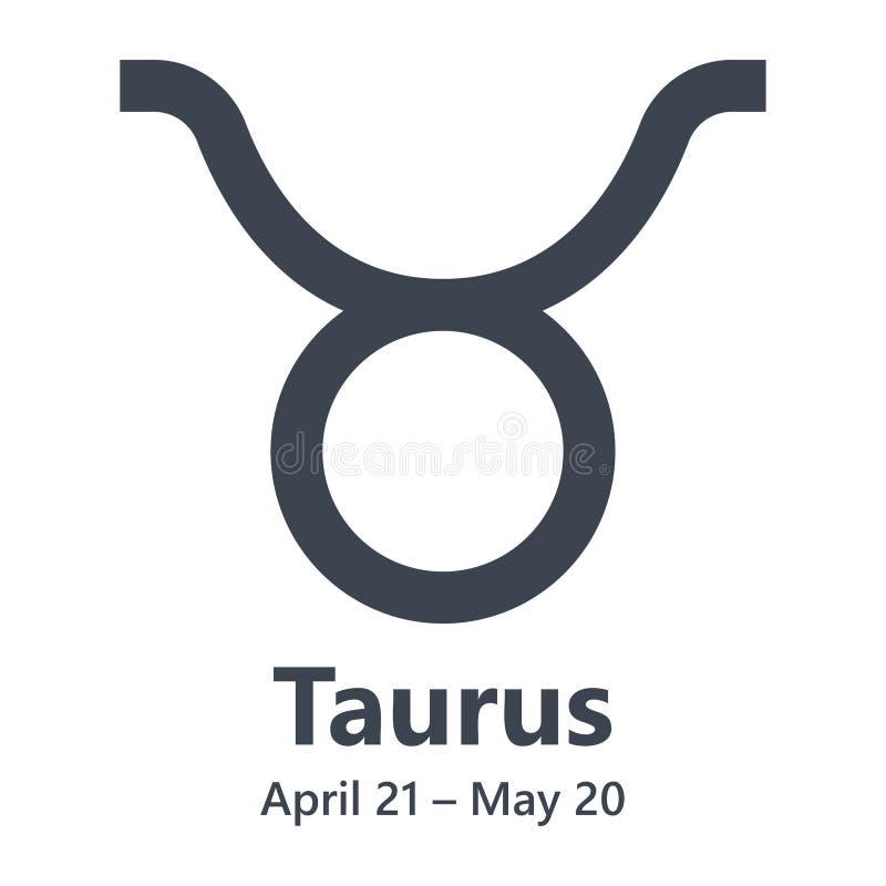 Vector Black Taurus Astrology Zodiac Sign Stock Vector - Illustration ...