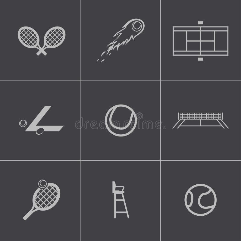 Tennis Icons Sport Emblems, Vector Illustration Stock Illustration ...