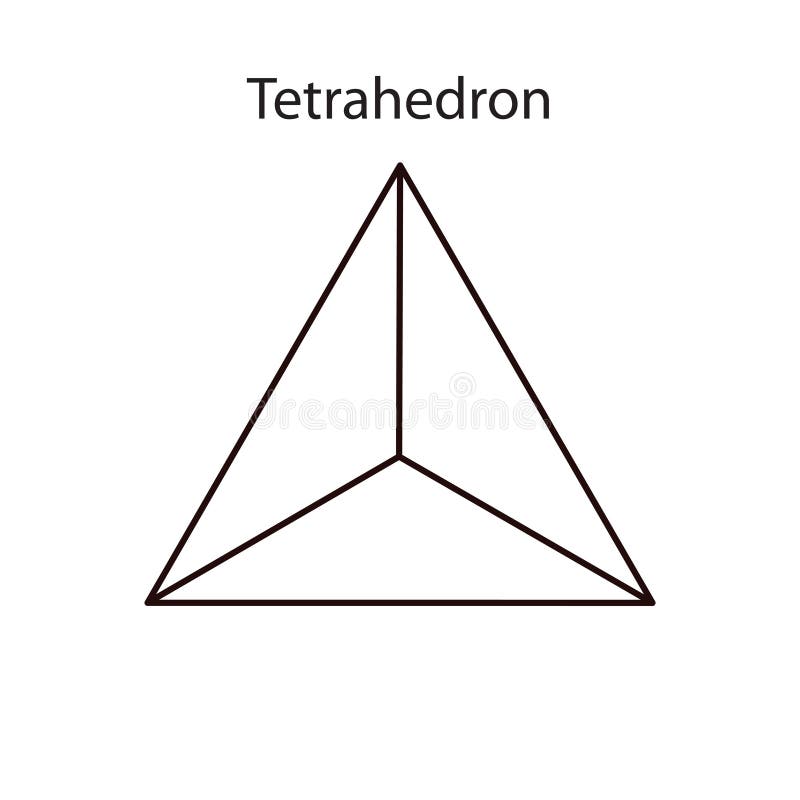 Vector Black Tetrahedron with Gradients for Game, Icon, Packaging ...