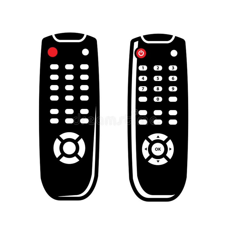 Black Tv Remote Stock Illustrations – 5,402 Black Tv Remote Stock ...