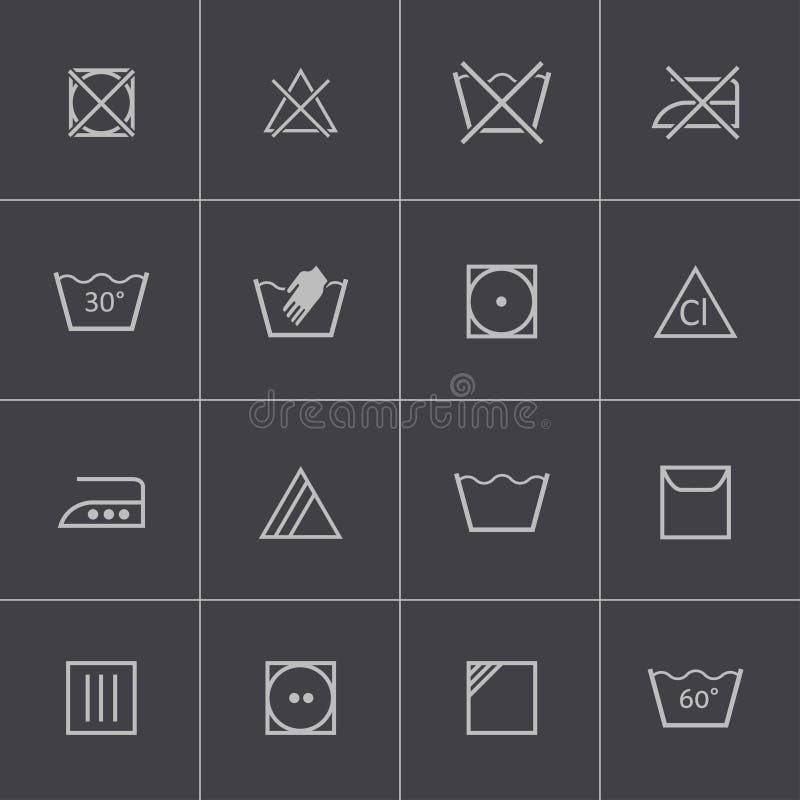 Washing Instructions Icons Stock Illustrations – 223 Washing ...