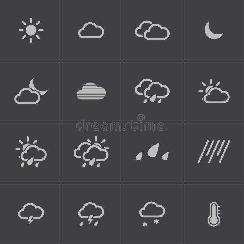 Simple Black White Weather Icons Stock Illustrations – 3,076 Simple ...