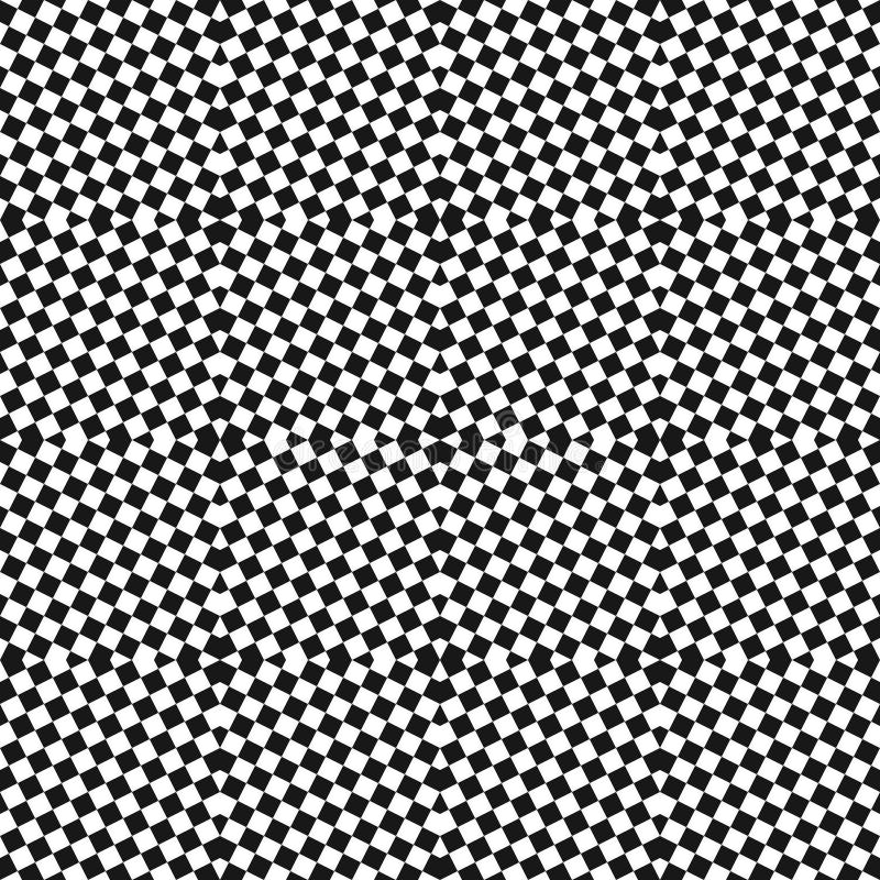 Vector Black and White Checkered Seamless Pattern. Optical Art Texture ...