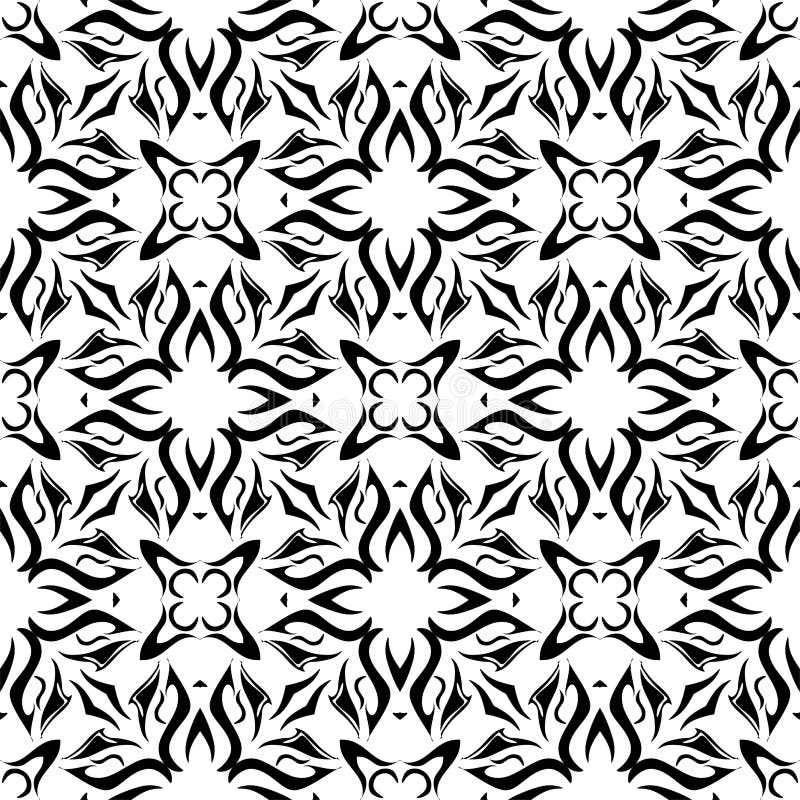Vector Black White Design stock vector. Illustration of floral - 106758328