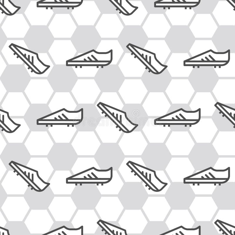 Vector Black and White Football Shoes Textured Repeat Pattern ...