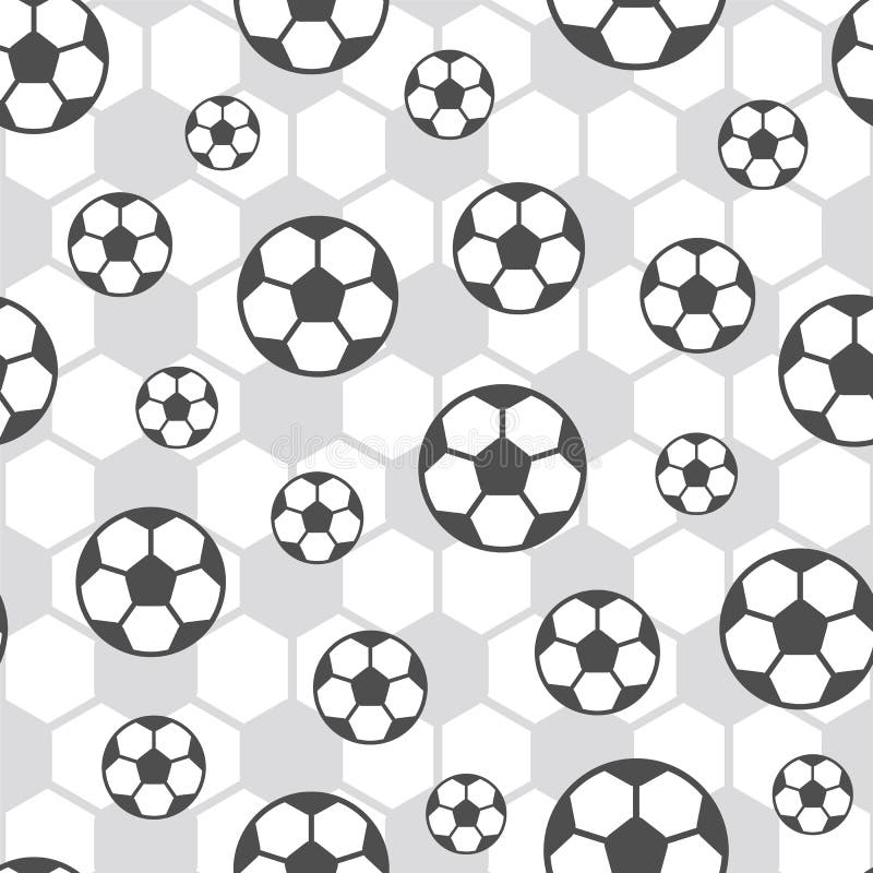 Vector Black and White Football Textured Repeat Pattern Background ...