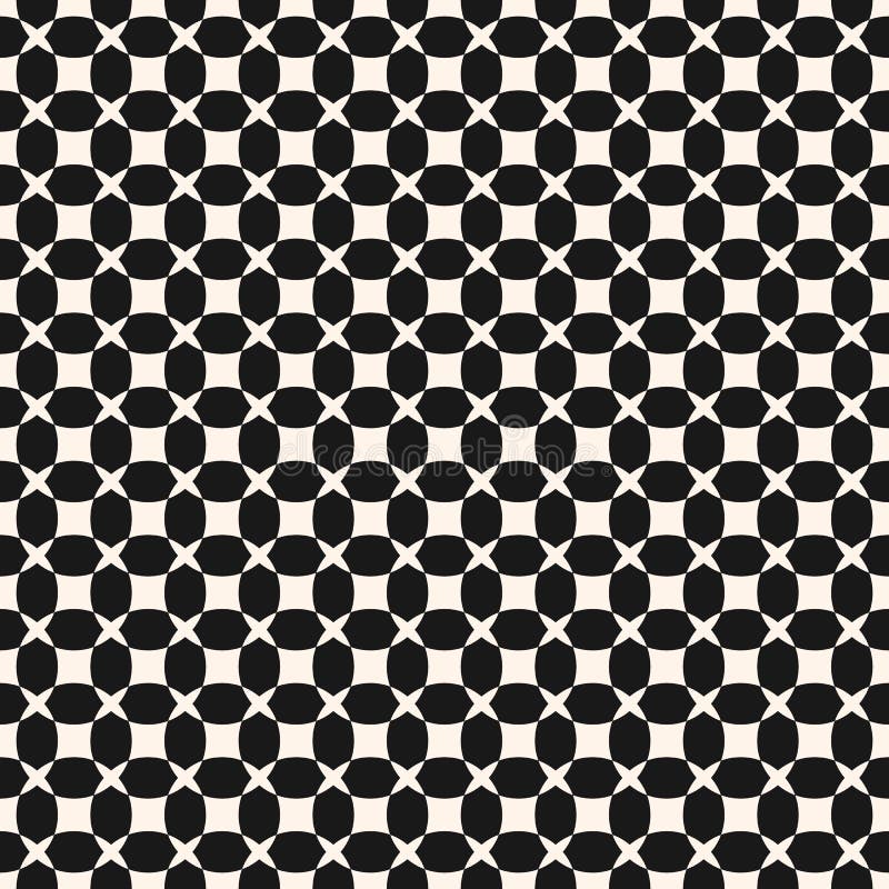 Vector Black and White Geometric Seamless Pattern with Grid, Lattice ...