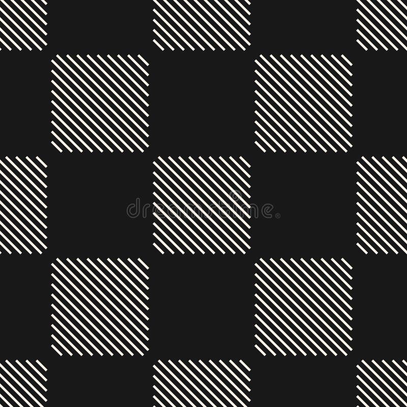 Vector Black and White Geometric Seamless Pattern with Squares, Slanted ...