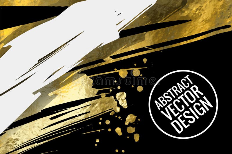 Vector Black White and Gold Design Template, Flyers, Mobile ...