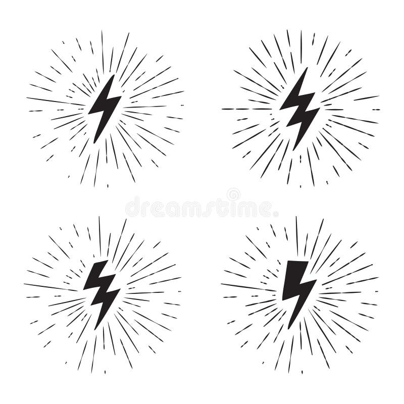 Grunge lightning bolt stock vector. Illustration of electric - 27952690
