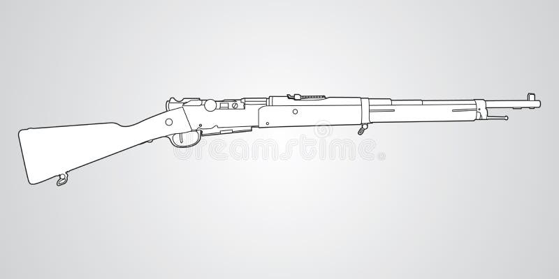 Lebel Model 1886 Rifle stock vector. Illustration of machine - 132480064