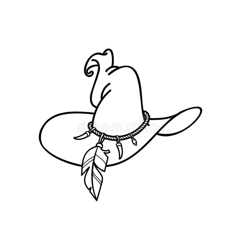 Vector Black White Image of Wizard S Hat. Pointed Witch Hat. Sticker ...