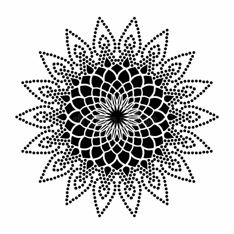 Indian Mandala Round Square Design Cdr Format Stock Vector ...