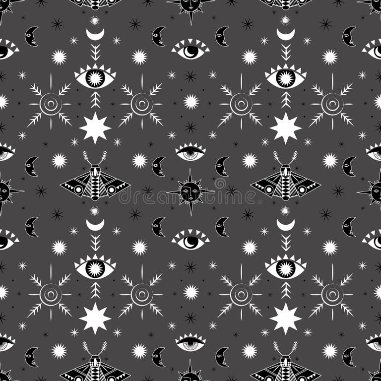 Occult Seamless Pattern Stock Illustrations – 5,151 Occult Seamless ...